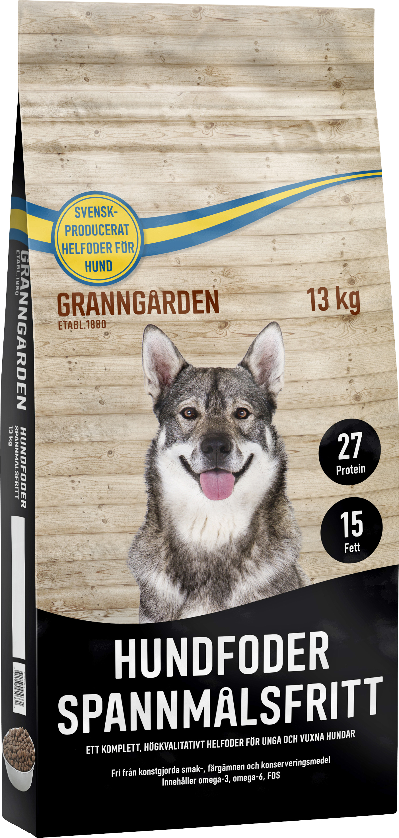 Hundfoder Granngården Spannmålsfritt Kyckling 13kg