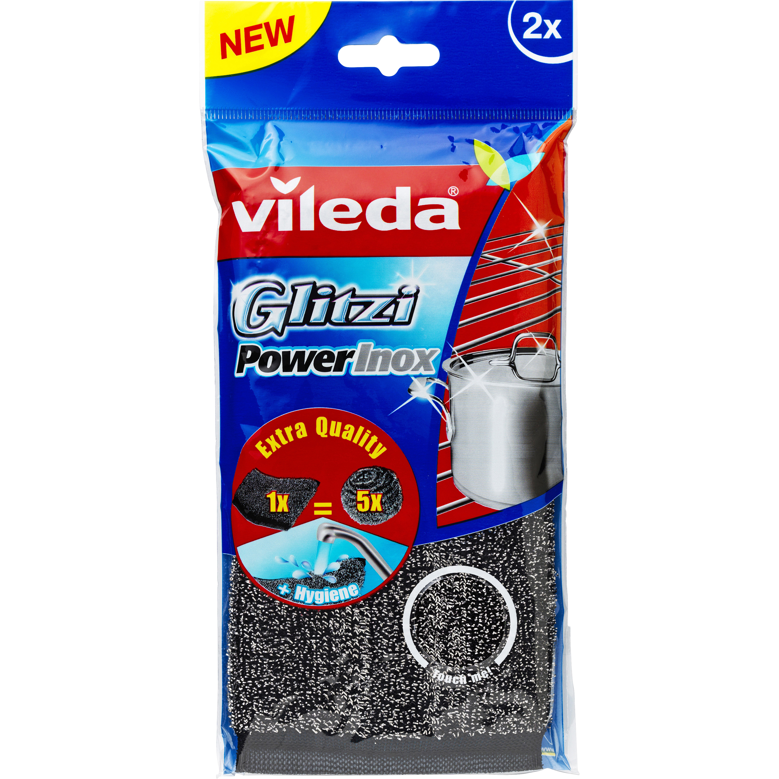 Skrubbsvamp Vileda Power Inox, 2-pack - present/presenttips