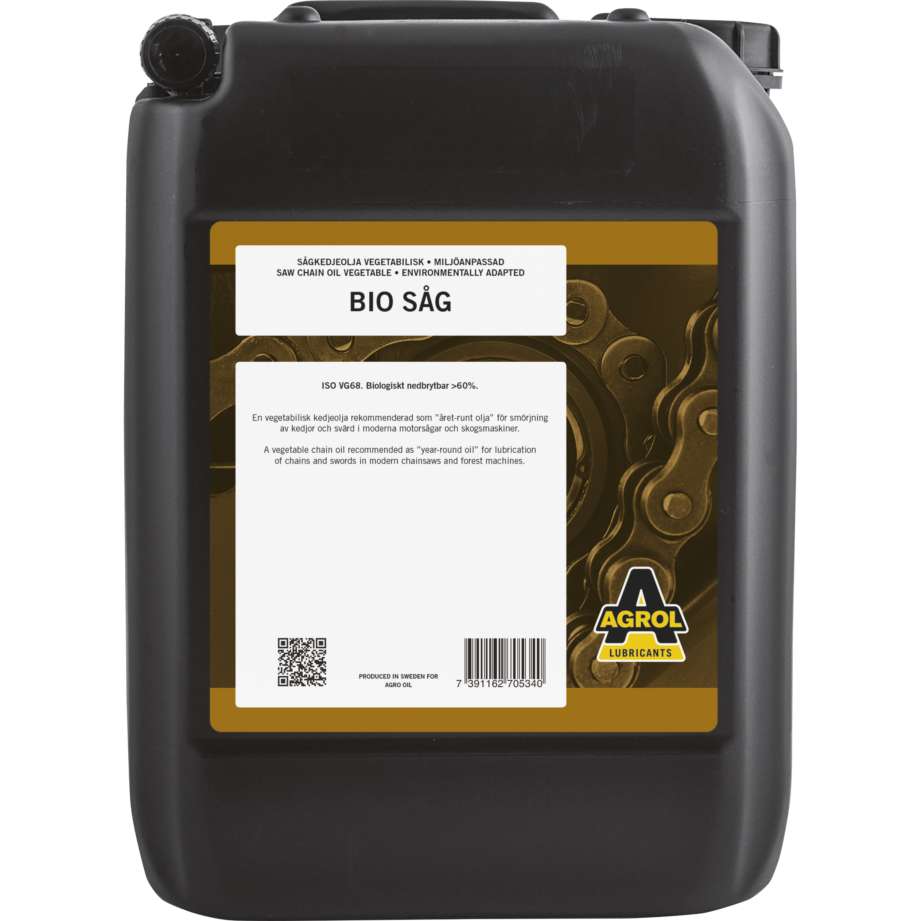 Sågkedjeolja Agrol Bio Såg 20L