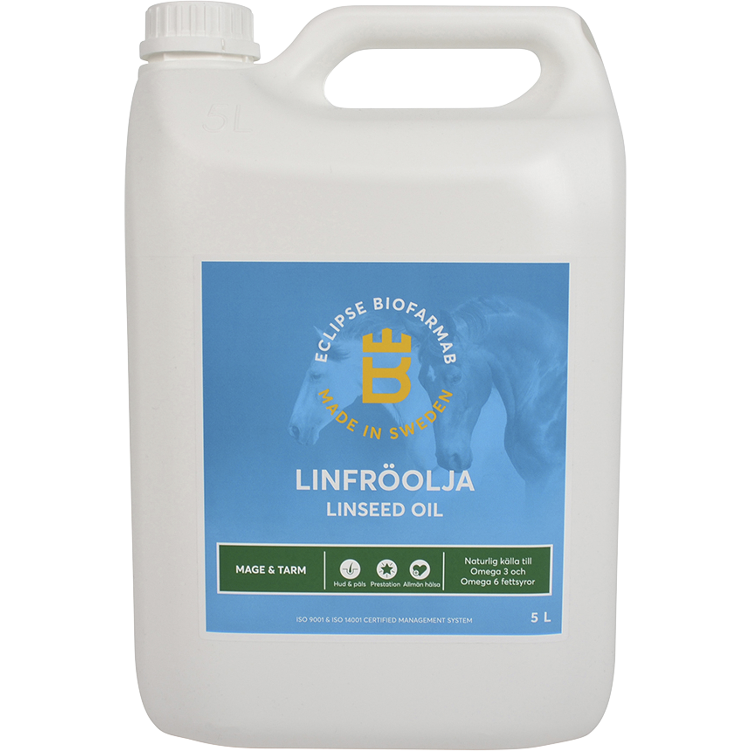 Fodertillskott Eclipse Biofarmab Linfröolja 5L