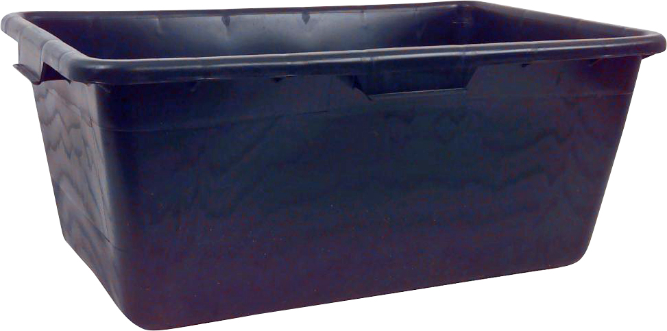 Balja Kraftig Rektangulär Svart 65L