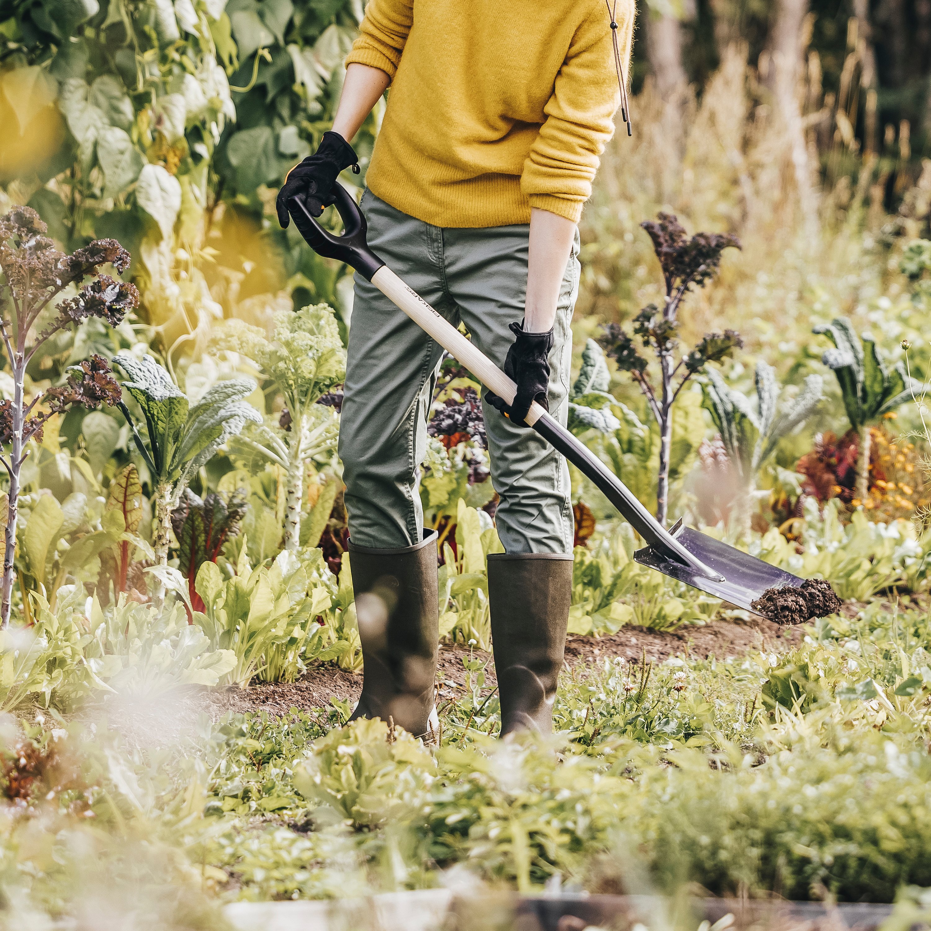 Spade Fiskars Prima Halvrund Trä FSC