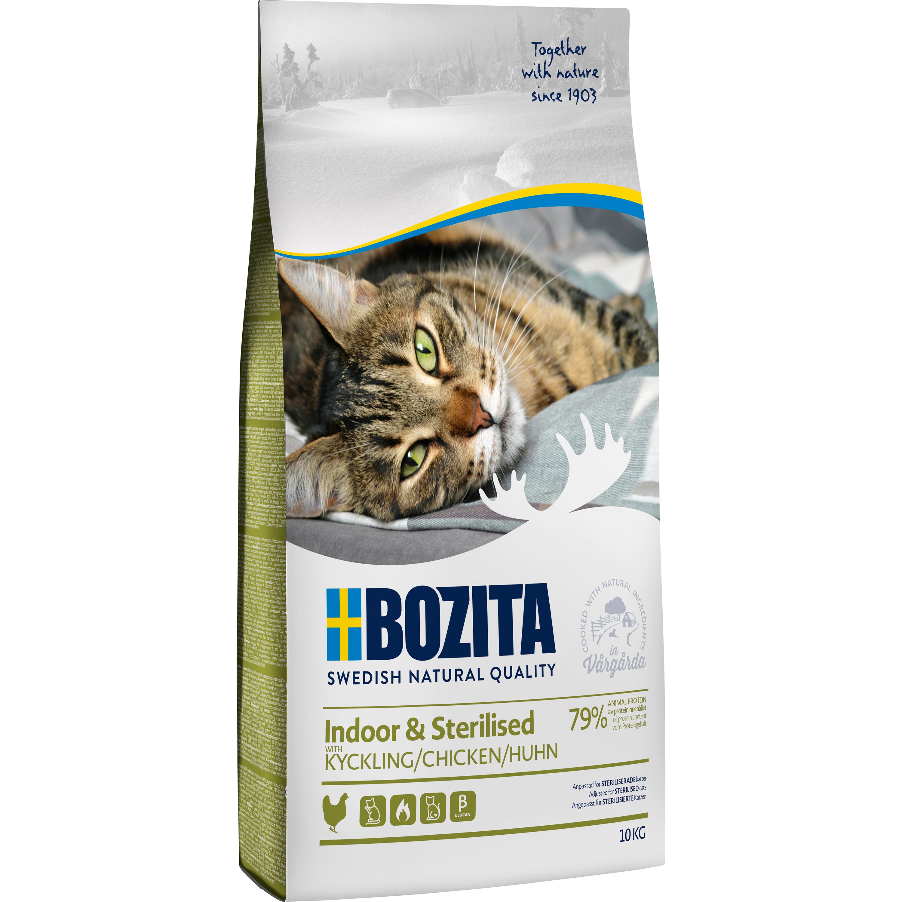 Kattmat Bozita Adult Indoor & Sterilised Kyckling 10kg