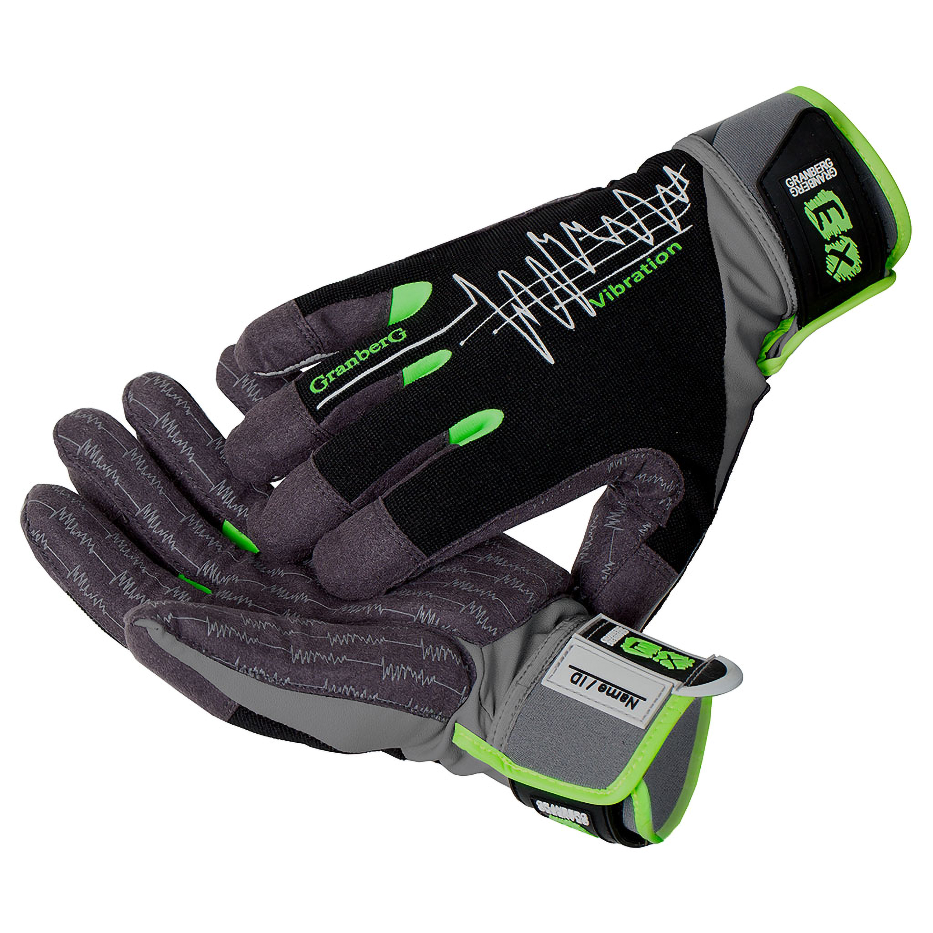 Arbetshandskar Granberg Antivibration Syntet Svart 10