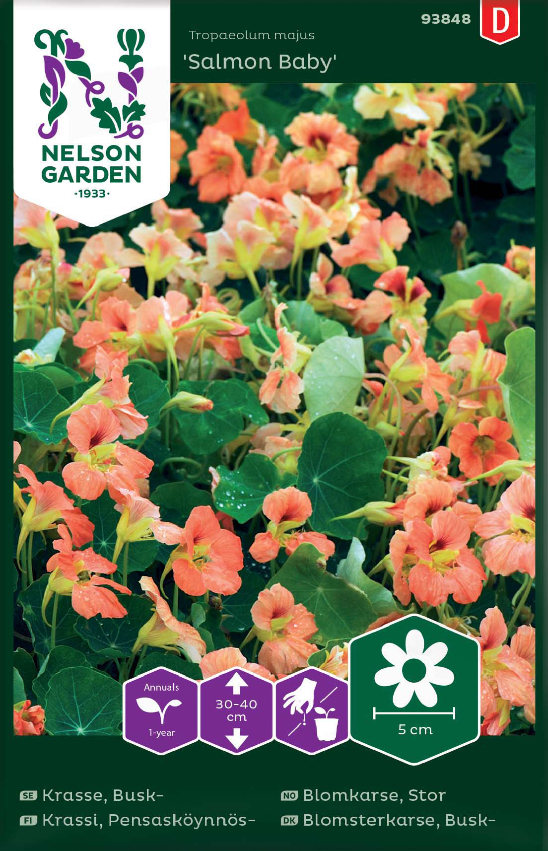 Fröer Nelson Garden Krasse Busk- Salmon Baby | granngarden.se