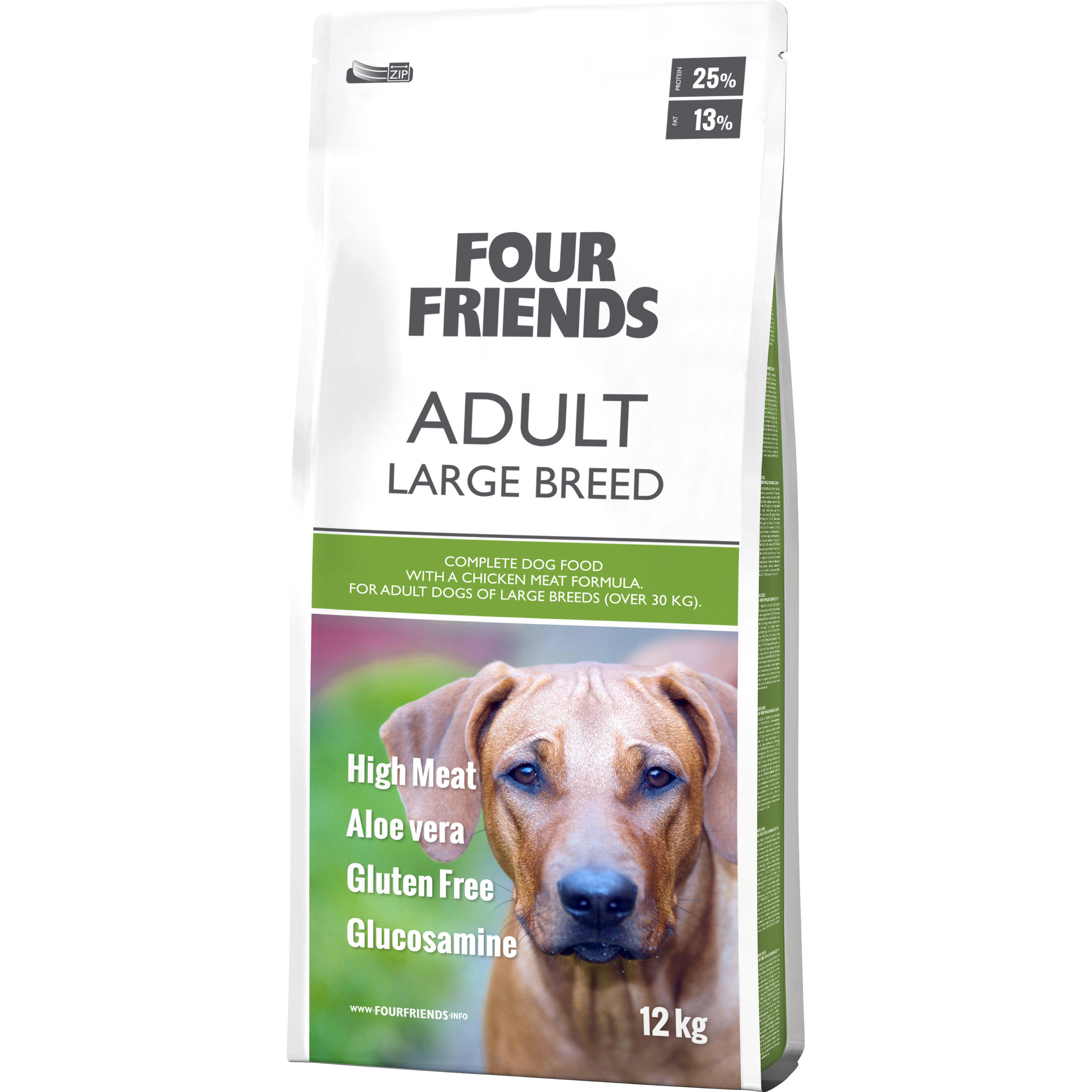 Hundfoder Four Friends Adult L Chicken & Rice 12kg