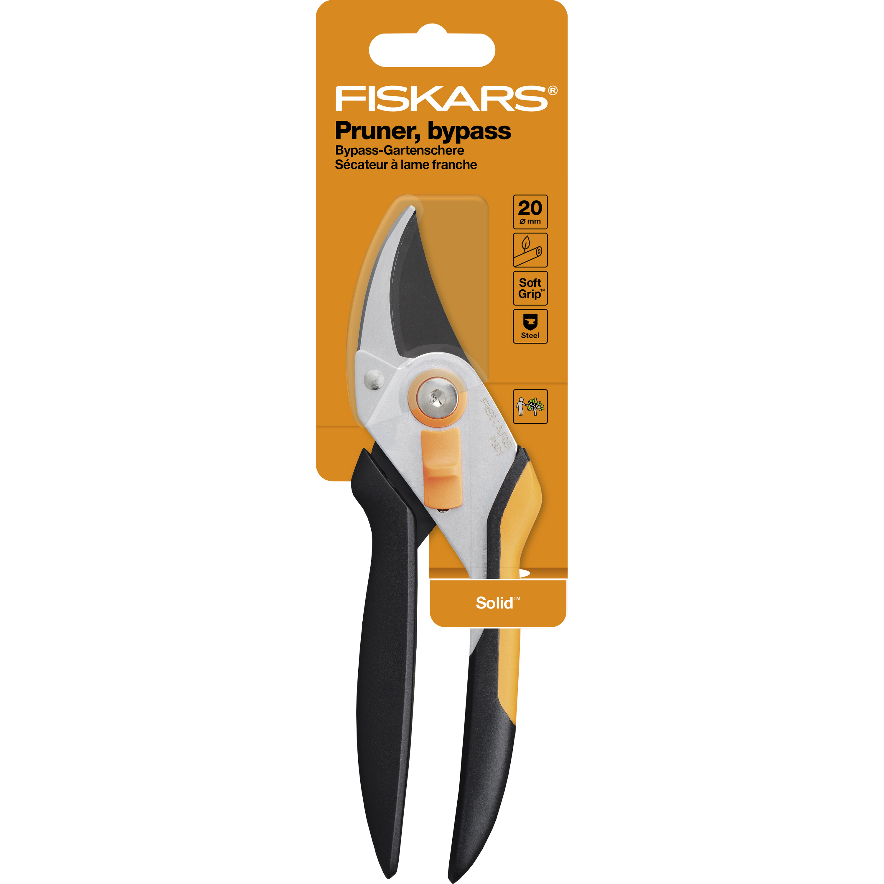 Sekatör Fiskars P331 Sidoskär Metall Solid | granngarden.se