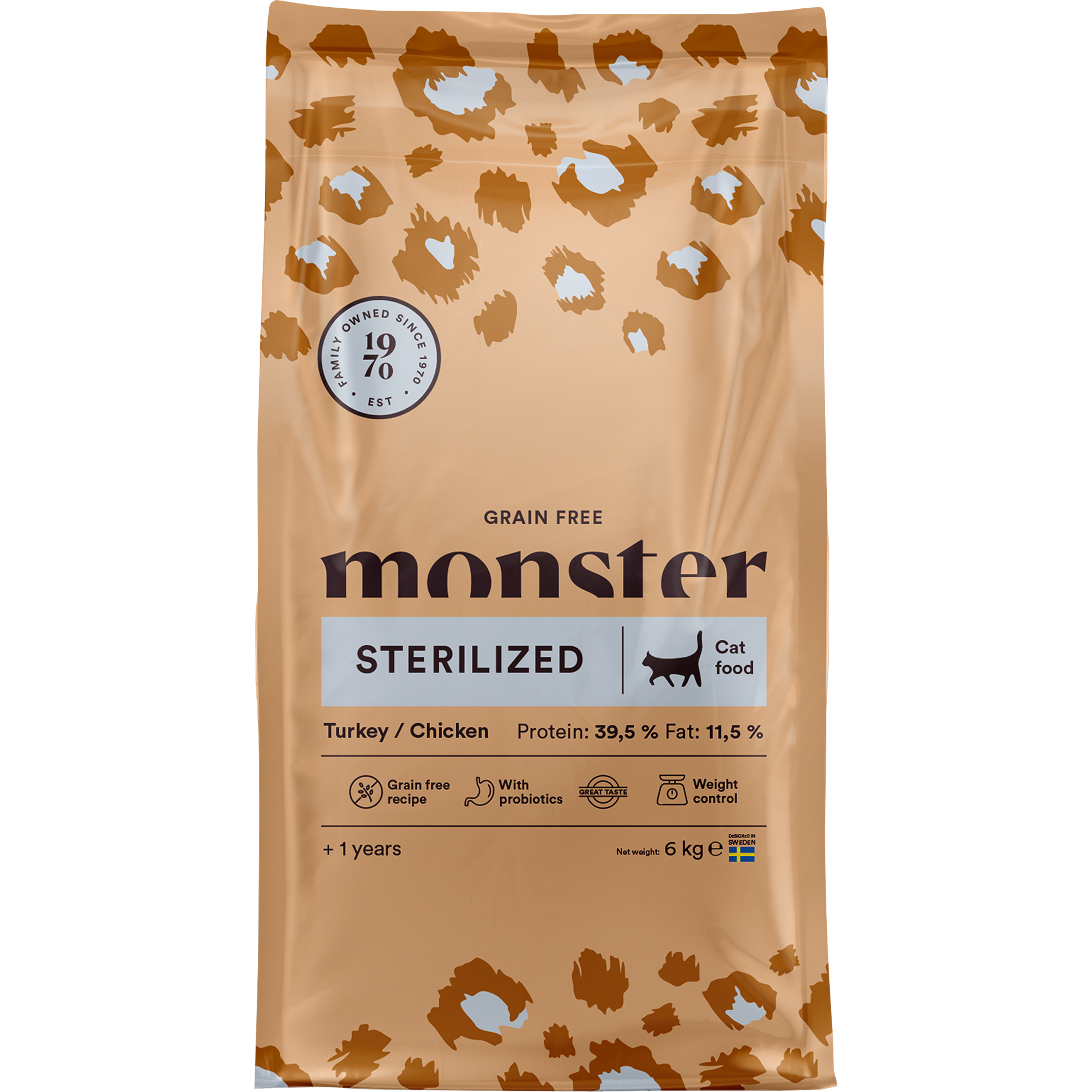 Kattmat Monster Sterilized Grainfree Turkey/Chicken 6kg